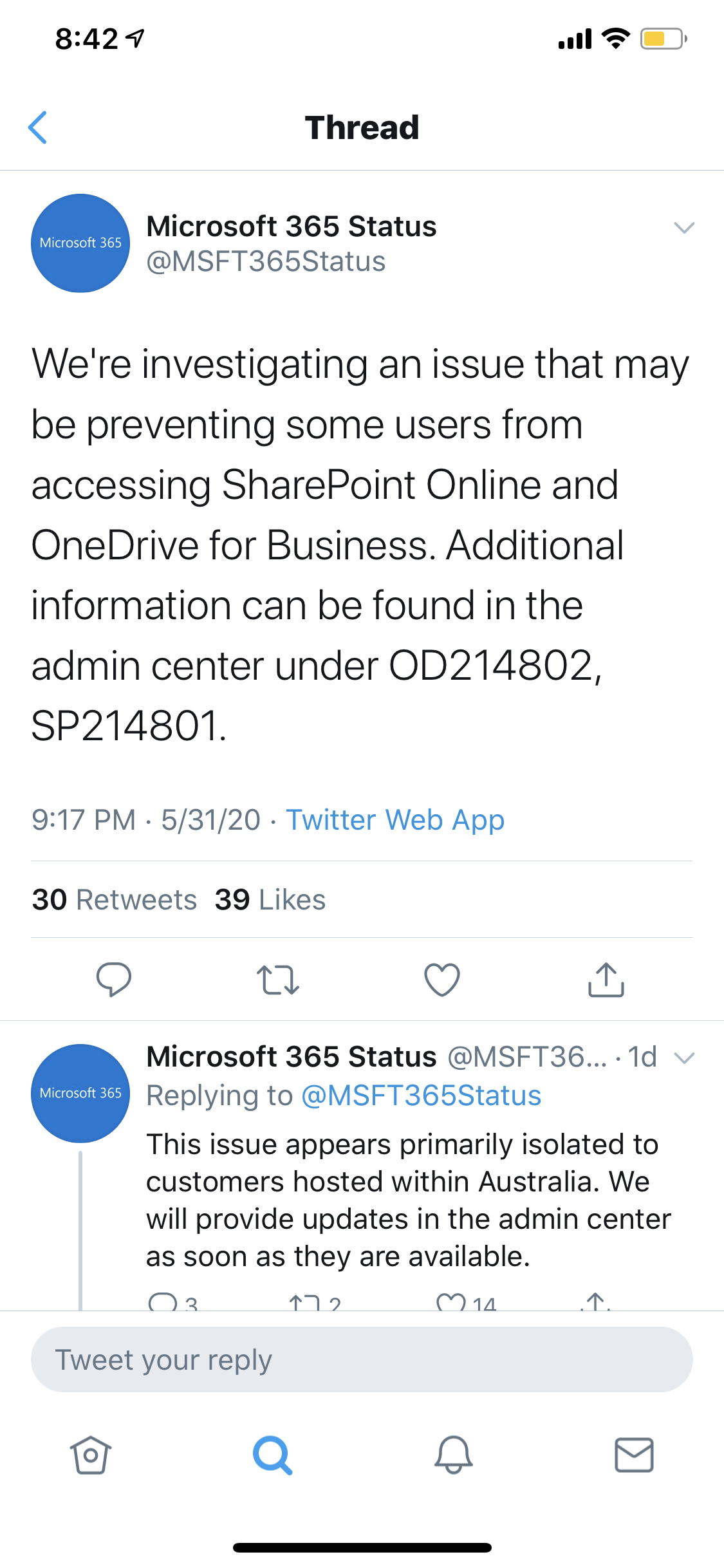 Office 365 Monitoring: Microsoft SharePoint and OneDrive Outage
