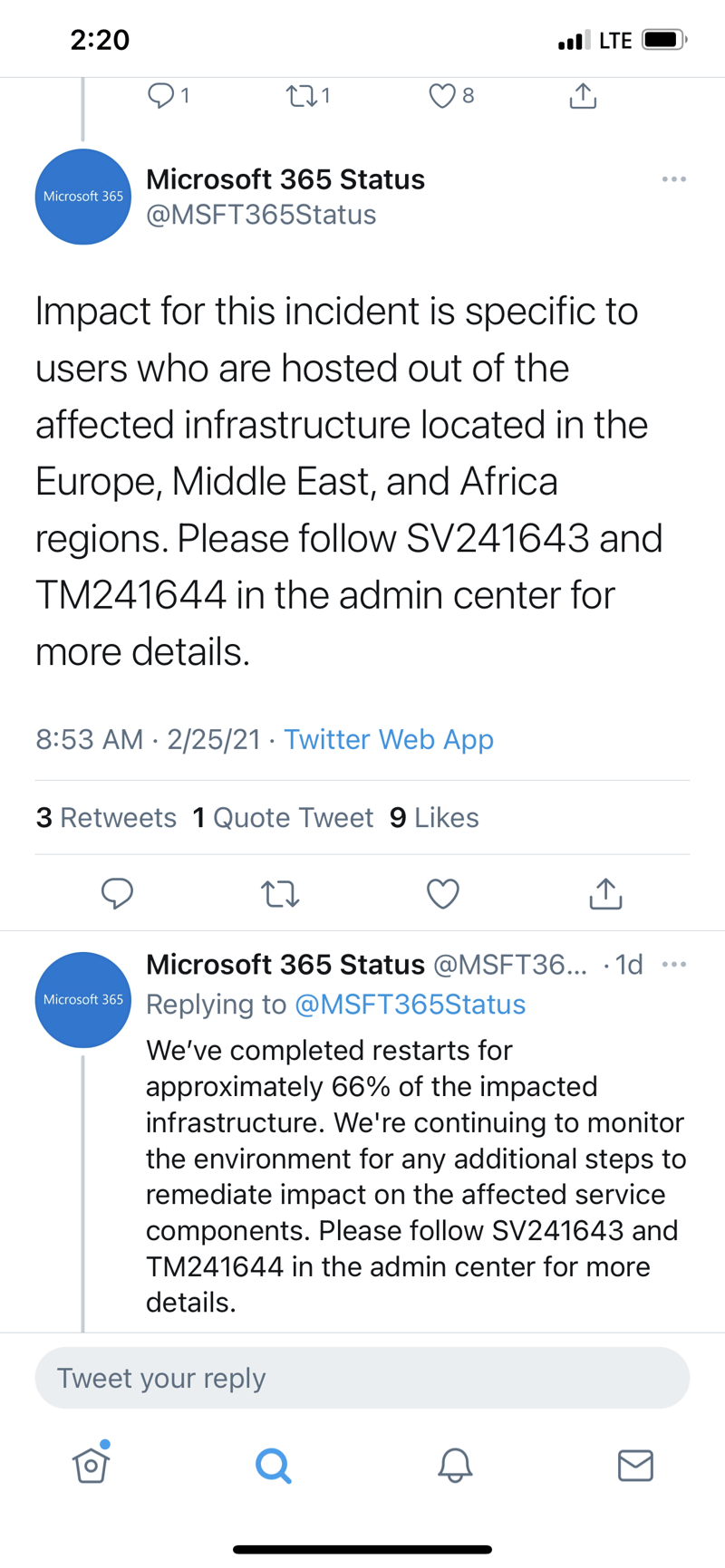 Office 365 Monitoring: Stream Outage February 25, 2021