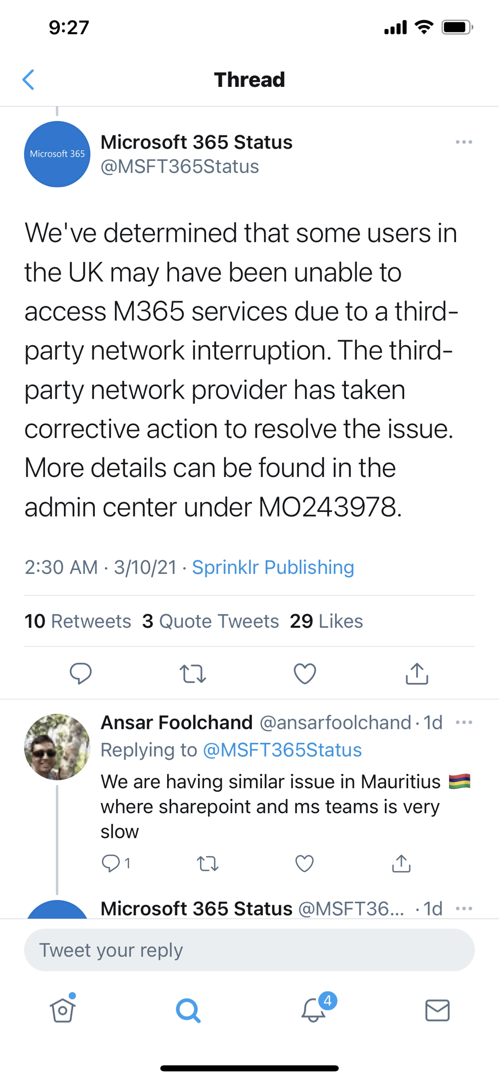 Office 365 Monitoring: Microsoft 365 Services Outage March 10, 2021