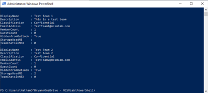 PowerShell for Teams Reporting