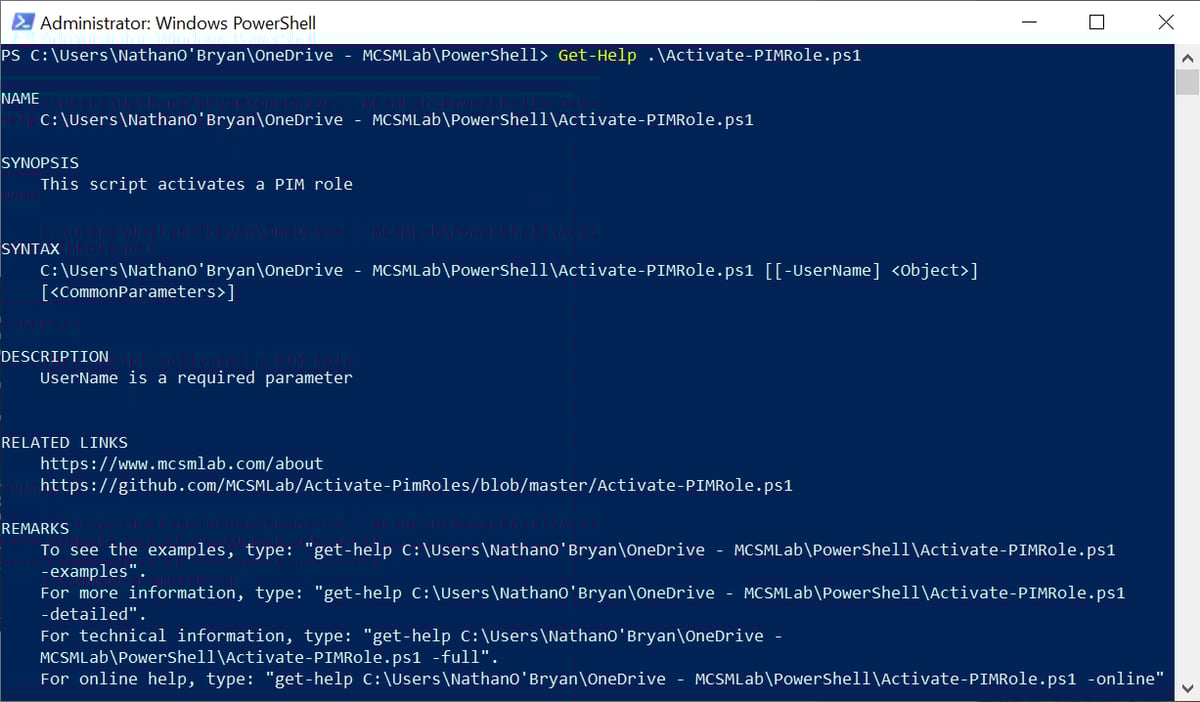 Activating Privileged Identity Management Roles with PowerShell