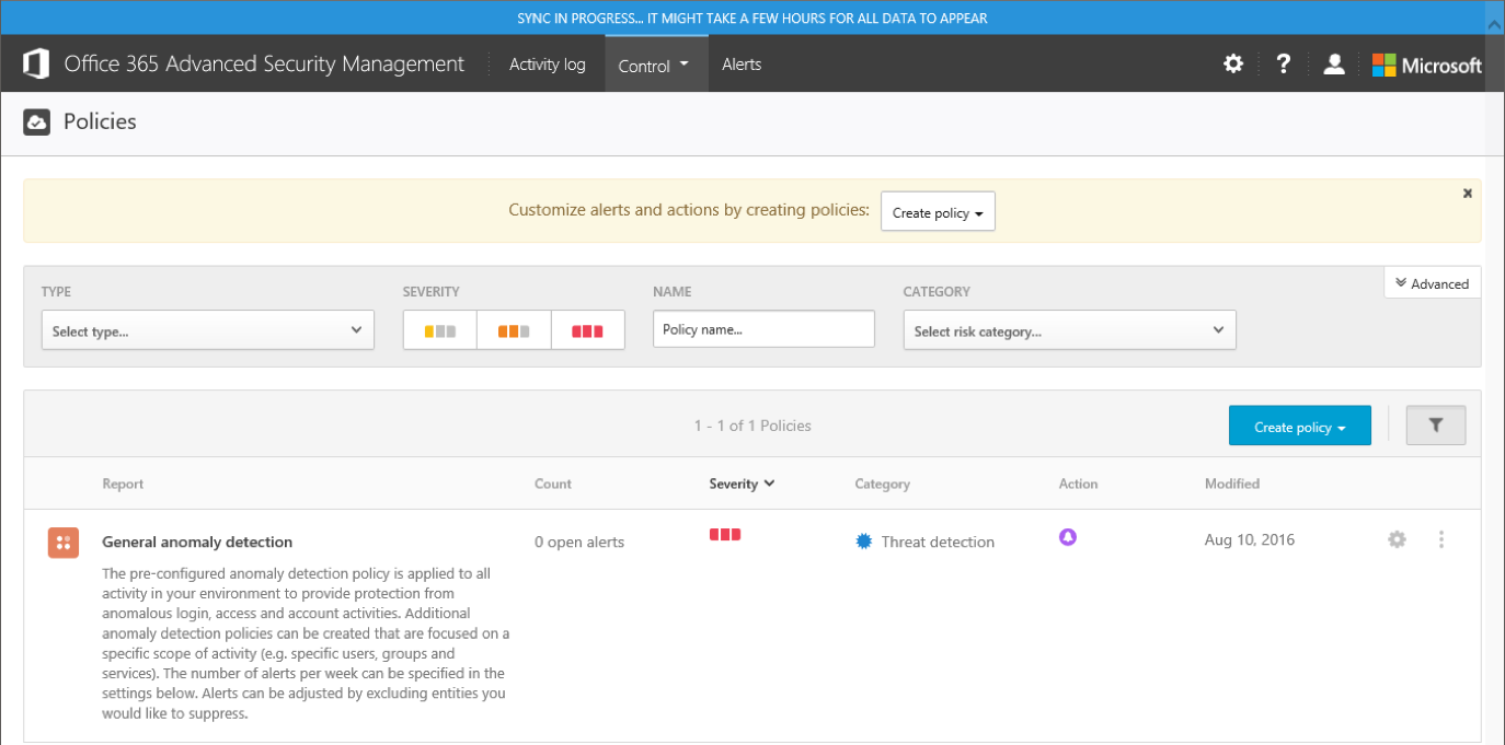 Advanced Security Management in Office 365 — Part 1