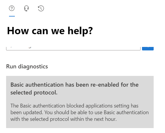 Basic Authentication Deprecation