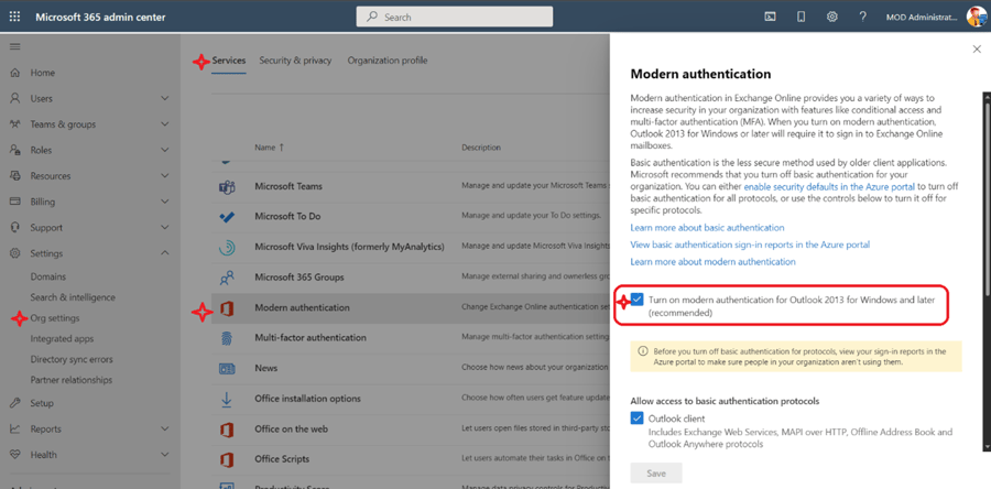Basic Authentication Deprecation
