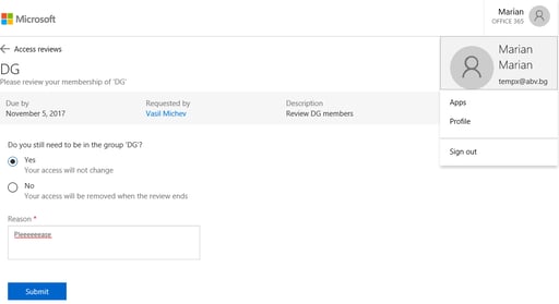 First Look at Access Reviews for Office 365 Groups and Applications