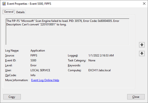Date Bug in Exchange Causes Headaches