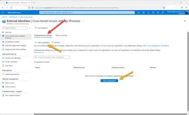 New Cross-Tenant Access Settings in Azure AD