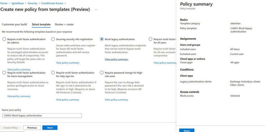 Microsoft 365 and Azure Security 2021