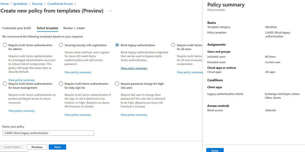 Microsoft 365 and Azure Security 2021