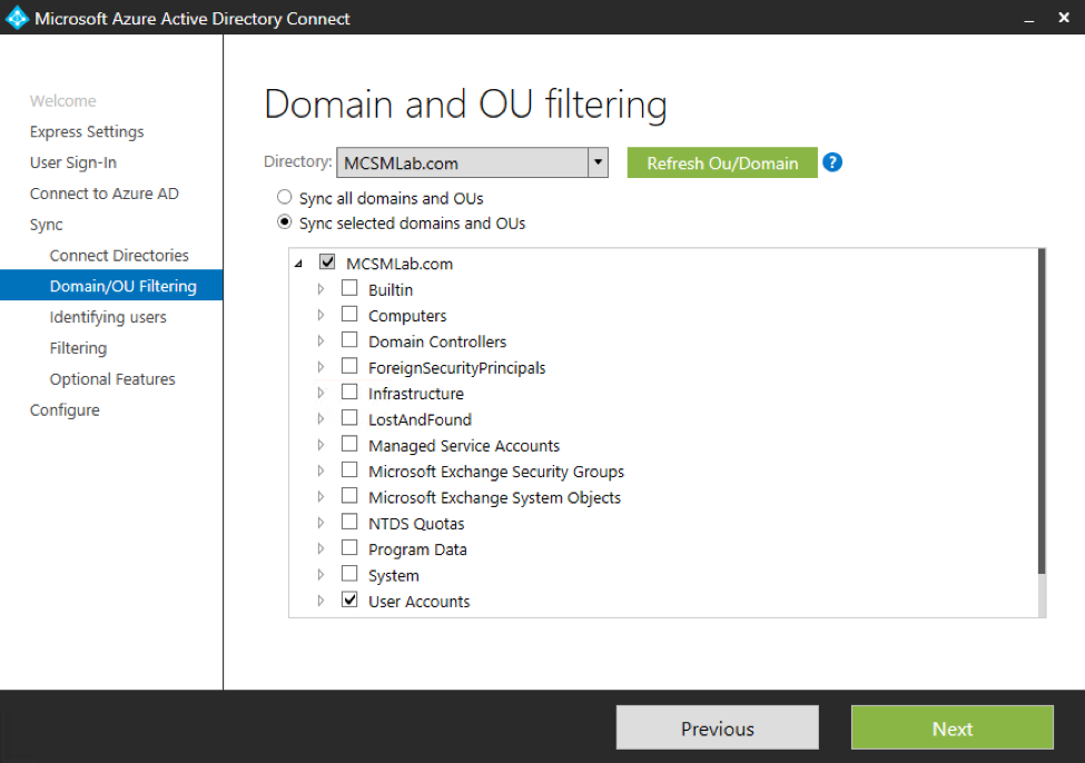 Deploying Azure Active Directory Connect 1.1