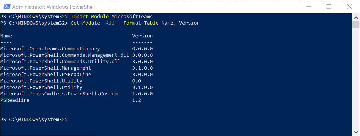 Managing Teams with PowerShell