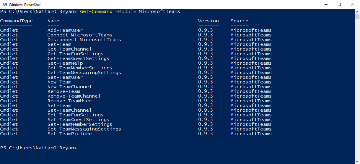 Managing Teams with PowerShell