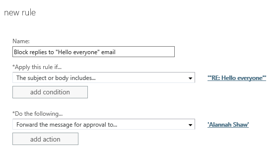 Using Exchange Server Features to Prevent 'Reply All' Email Storms